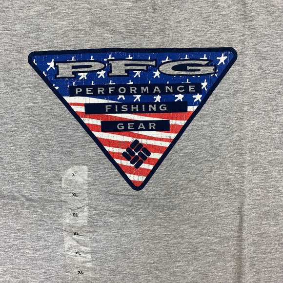Columbia | Shirts | Columbia Pfg Tshirt Patriotic American Flag Logo ...